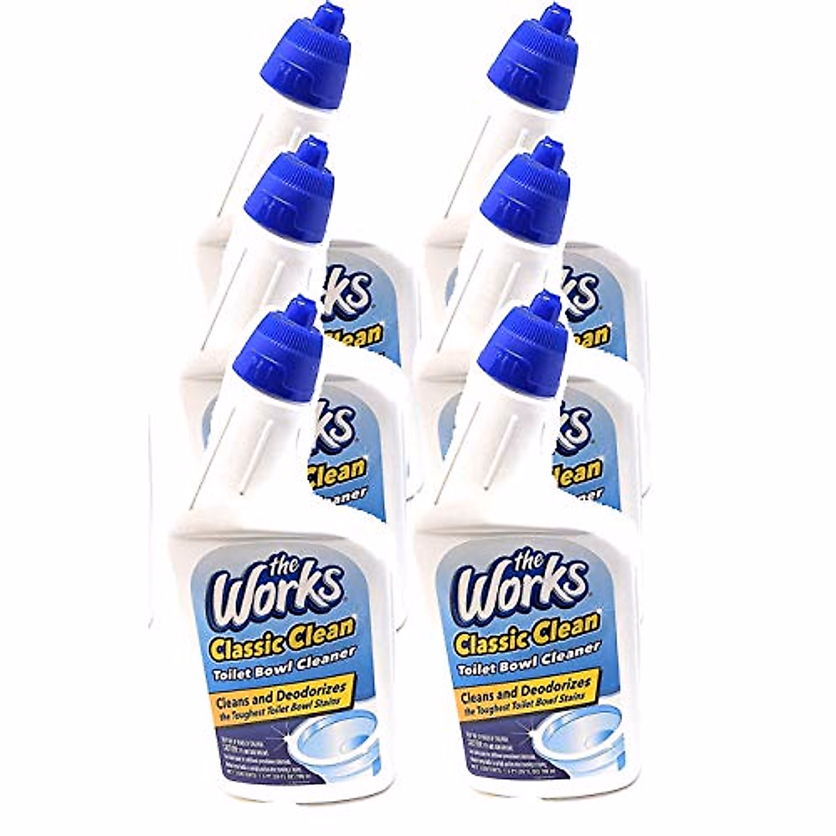 6-PACK -The Works Classic Clean Toilet Bowl Cleaner 24 Fl Oz Each