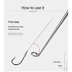 shuwen 5Pieces Fish Hook Remover Tool Metal Hook Remover Extractor Fish Hook Disconnect Device Fish Hook Detacher Fishing Tool Kit Fishing Accessory for Saltwater Freshwater-red