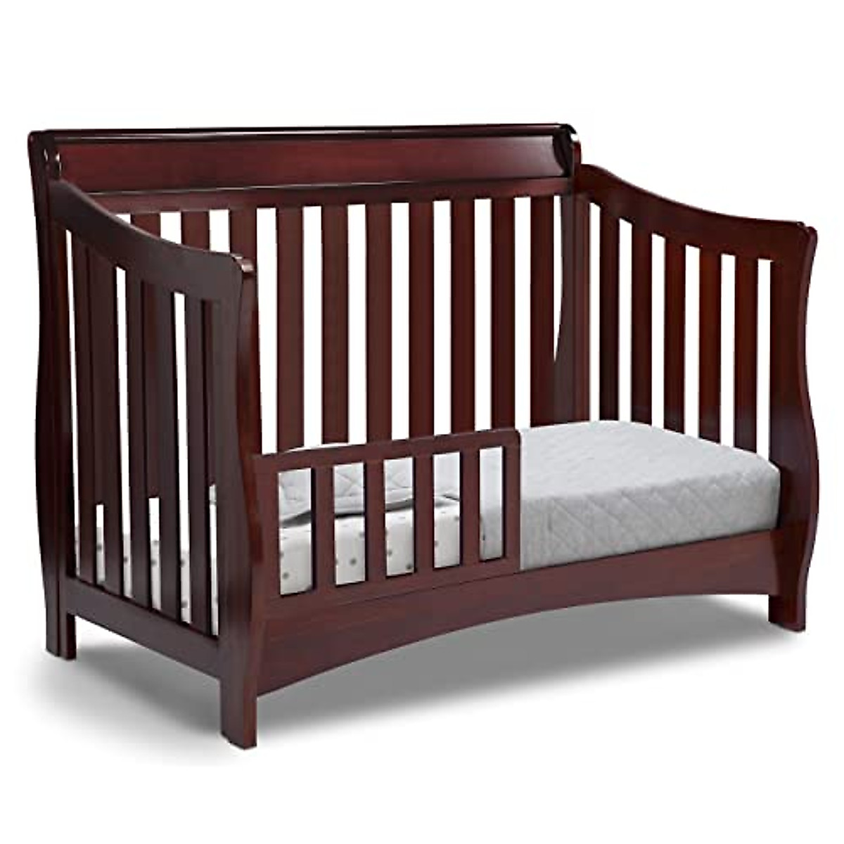 Delta Children Bentley S Series 4-in-1 Convertible Baby Crib, Black Cherry Espresso