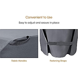 Unicook 60 Inch Grey Grill Cover and 32 Inch Round Fire Pit Cover Bundle