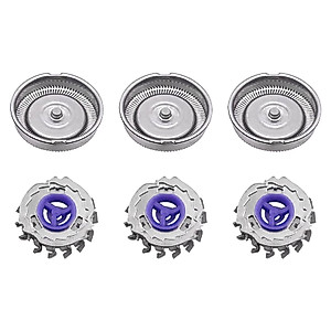 Set of 3 Shaving Heads for Phillips Norelco HQ56 HQ4 HS190 Replacement Electric Shaving Head Razor Blades for HQ6970 HQ442 HQ300 HQ916 HQ6990 PQ202 PQ205 - Happy Hours