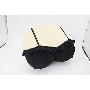 poceton Soft Boobs Pillow, 3D Memory Foam Sleep Pillow Creative Realistic Boobs Breasts Pillow Cushion, Sexy Couple Kawaii Toy Pillow Funny Gift (Black)