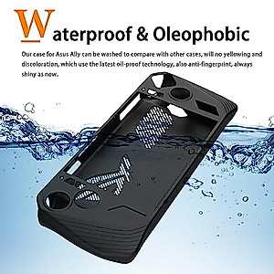 Miimall Compatible for ROG Ally Case, Asus Ally Silicone Case, Anti-Fingerprint Shock-Absorption Anti-Scratch Soft Silicone Skin Cover Protector Case for Asus ROG Ally Handheld 2023 Accessories-Black