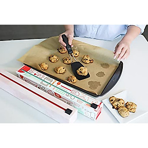 ChicWrap Rose Marble Parchment Paper Dispenser - Includes 15"x 33" (42 Sq. Ft) Roll of Unbleached Baking, Cooking & Culinary Paper - Reusable Dispenser w/Slide Cutter - Ideal Dispenser & Saves Money