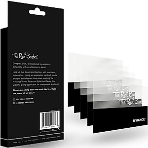 The Rich Barber N'Hance Hair Building Fiber Application Cards, 5 Pack - Hairline Line Up & Enhancement Applicator Tool - Works with All Hair Building Fibers - For Barbers & Personal Use