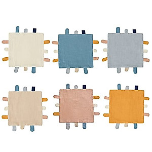 xromtbem Colorful Cotton Muslin Lovey Blanket Security Blanket Soft & Breathable Lovie- Baby Gifts for Boys & Girls Lightweight Soothing Towel Babies
