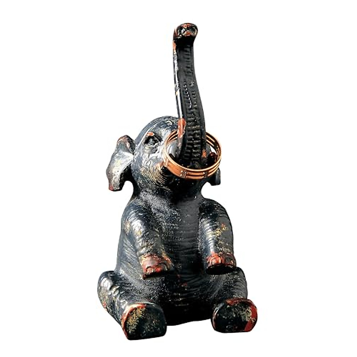 Creative Co-Op Pewter Elephant Ring Holder