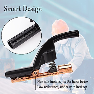 JRangelp Welding Electrode Holder 300AMP Heave-Duty Jaw Holding Pliers Copper Electrode Clamp Stick Electrode Welding Pliers for MIG/ARC Welding Machine