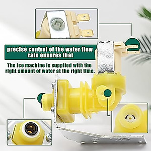 000009120 Water Inlet Valve Assembly with Brackets Inlet Tube Compatible with Manitowoc Ice Machines JC QR SD S K Series, 000008487 IH9123 33129026 Freezer Inlet Valve, 120V 60Hz Inlet Valve kit