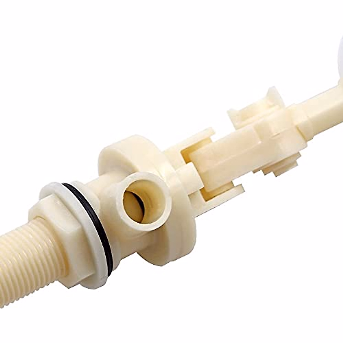 1/2" Water Float Valve Stable Water Float Ball Valve Shut Off Plastic Float Valve Stainless Steel Automatic Waterer Fill Feed Tank Horse Cattle Goat Sheep Pig Dog Float Valve Farm Supplies 2 Pack