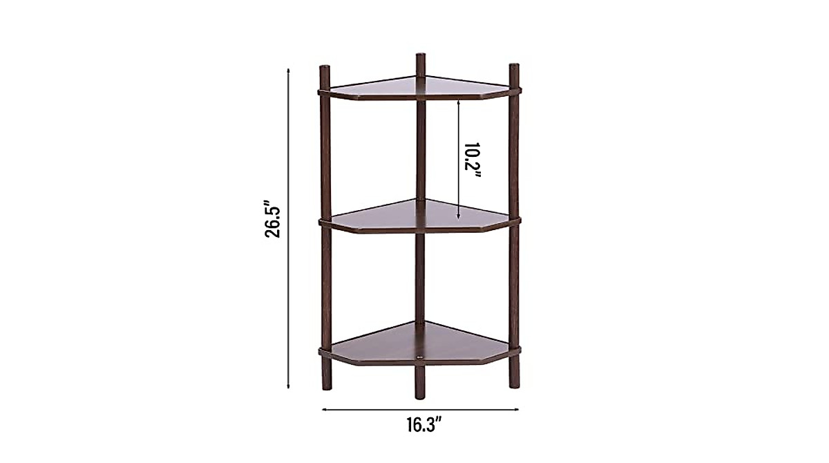 LITA 3-Tier Wood Side Table for Small Spaces