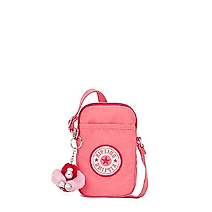 Kipling Women's Tally Minibag, Lightweight Crossbody Mini, Nylon Phone Bag, Joyous Pink Fun