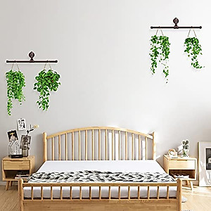 Jeasor Industrial Pipe Clothes Rack Floating DIY Wall Mounted, Heavy Duty Rustic Vintage Clothing Rod, Metal Garment Bar Space-Saving Hanging for Bedroom, Bathroom and Laundry Room (Bronze)