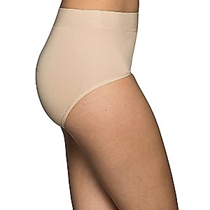 Vanity Fair Women's Seamless Underwear, Light Smoothing, No Pinch No Show, Brief-3 Pack-Neutral/Neutral/Neutral, 8