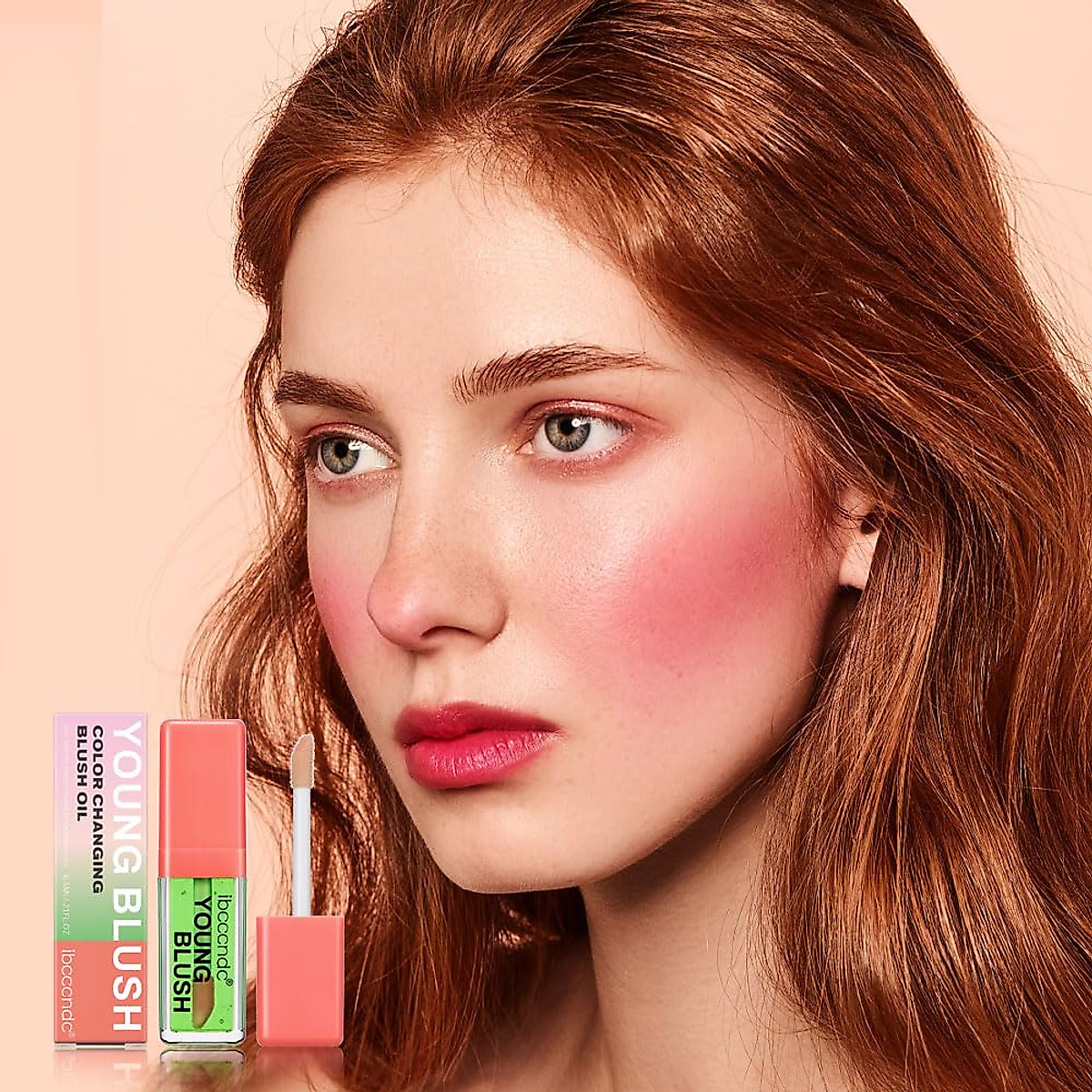 Green Color Changing Blush Oil: Unlock Your Natural Flush,Reacts to your skin's natural pH to instantly give you the perfect shade of natural flush,clear blush for Cheeks,For All Skin Tones.