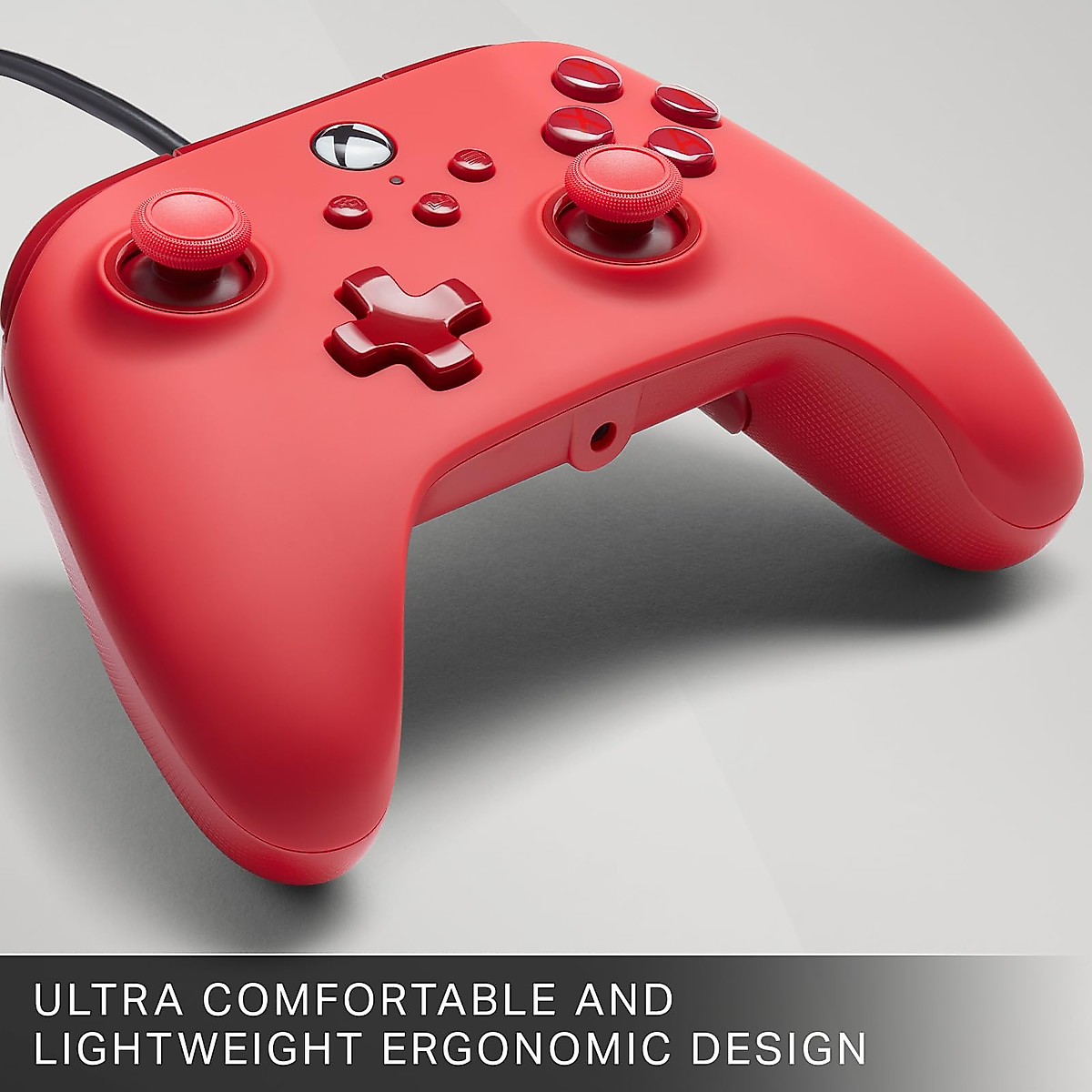 PowerA Advantage Wired Controller for Xbox Series X|S - Red, Xbox Controller with Detachable 10ft USB-C Cable, Mappable Buttons, Trigger Locks and Rumble Motors, Officially Licensed for Xbox