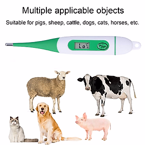 Zerodis Thermometers, Animal Thermometer for Cattle Sheep Horses Pig Pet Livestock Thermometer, Waterproof Digital