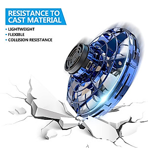 Flying Spinner Mini UFO Drone for Kids, Flying Fidget Spinner UFO Toy Drone, Flying Orb Ball Hand Operated with 360 ° Rotating and LED Lights for Adult and Kids