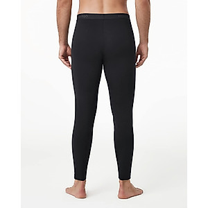 LAPASA Men's Thermal Underwear Bottom Long Johns Pants Fleece Lined Base Layer Lightweight Stretchy Cold Weather Winter Thermoflux 300 Extra Warm M25 Medium Black