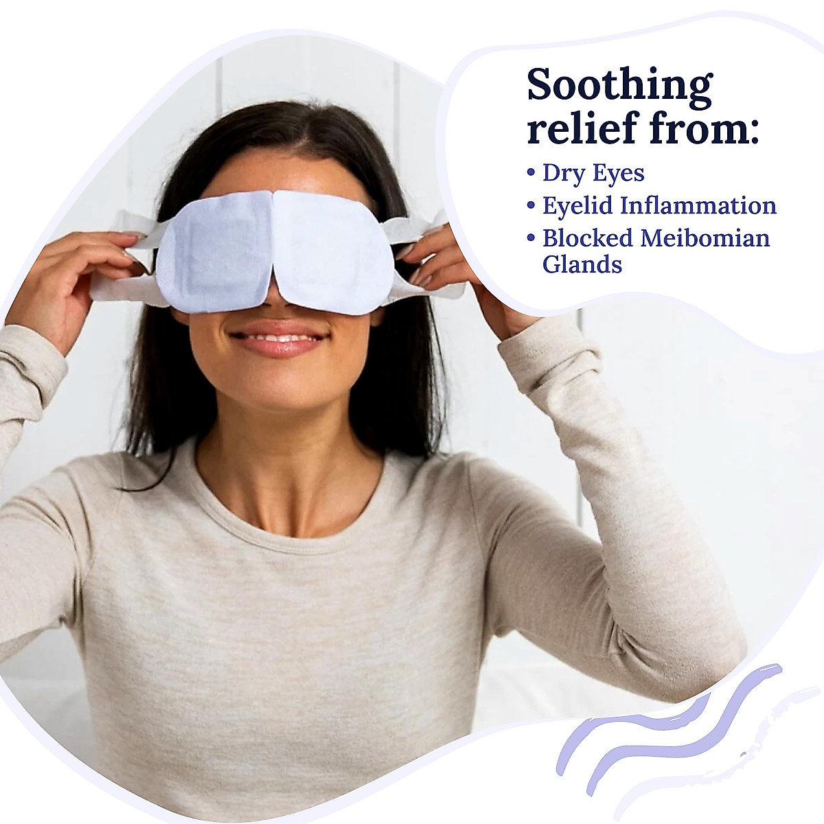 CorneaCare Rest: Self Heating Warm Compress for Eyes | Heated Eye Mask for Fast Relief of Dry Eyes | No Microwave Needed | Eye Treatment Products for Dry Eye Relief | 30 Count | FSA & HSA Eligible