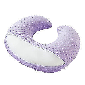 DONOMILO Minky Dots Nursing Pillow Cover, Case Plush Breathable Breastfeeding Pillow Slipcover Fits Nursing Pillow, Super Soft Snug Positioners for Baby Boy Baby Girl (Lavender)