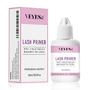 VEYES INC Lash Primer for Eyelash Extensions 15ml Professional Use Only Easy to Removes Proteins and Oils Increase Adhesive Bonding Power
