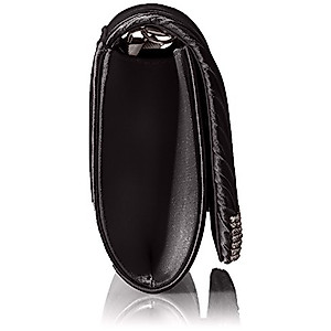 Jessica McClintock womens Chloe Satin Clutch Evening Handbag, Black, One Size US