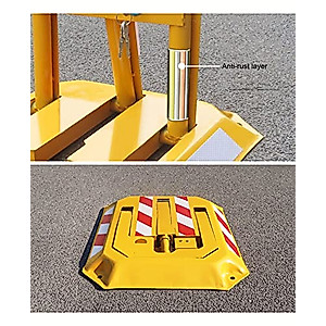 OUSIKA Parking Post, Parking Barrier, for Parking Lot Parking Guide Blocks,Car Ground Lock, Parking Space Lock, Parking Pile Parking Space Lock Bollard