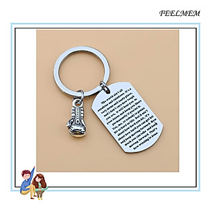 FEELMEM Boxing Keychain The World Ain't Sunshine and Rainbows Motivational Quote Boxing Glove Keychain Fitness Gifts Boxer Fan Gift Sport Lover Gift (silver)