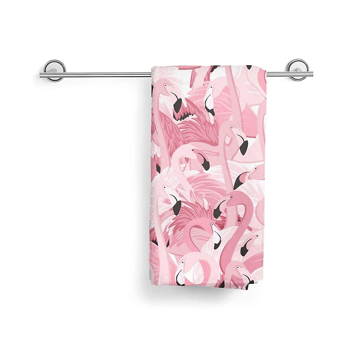 Dujiea Pink Flamingo Kitchen Dish Towel Soft Highly Absorbent Hand Towel Home Decorative Multipurpose for Bathroom Hotel Gym and Spa 15 X 27 Inches