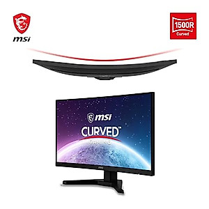 MSI G245CV, 24" Curved Gaming Monitor, 1920 x 1080 (FHD), VA, 1 ms, 100 Hz, FreeSync Premium, HDMI, DP Port, Tilt