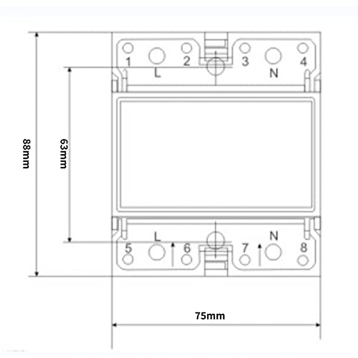 Electric Meter, KWh Meter, Single Phase 4P LED DIN-Rail Electricity Power Consumption Wattmeter Energy Meter, 10-40A