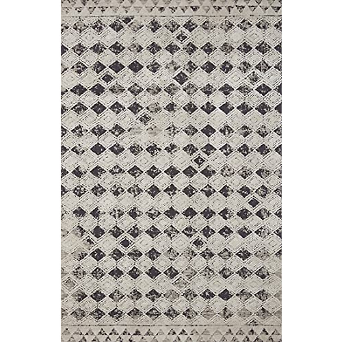 Justina Blakeney x Loloi Yeshaia Collection YES-02 Black/Neutral Transitional 7'-9" x 9'-9" Area Rug