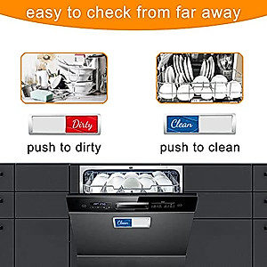 Clean Dirty Magnet for Dishwasher, Dishwasher Magnet Clean Dirty Sign, Super Strong Fridge Magnets, MUZPZ Dirty Clean Dishwasher Magnet Indicator for Kitchen Organization and Storage