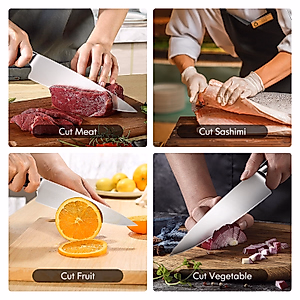 LAPALIDE Chef Knife, 8" Professional Kitchen Knife, High Carbon Stainless Steel Chef's Knives, Ultra Sharp Kitchen Knife with Ergonomic Handle, Exquisite Box for Family & Restaurant