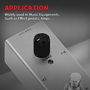 DaierTek Guitar Effect Pedal Knob Metal Black Potentiometer Knob Anodized Aluminum Amp Pot Knob with Set Screw 1/4 -13Pack…