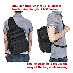 Leaper Military Tactical Backpack Assault Pack Sling Bag Molle Backpack Out Bag Black