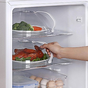 2 Pack Microwave Splatter Cover, Transparent Cover, Microwave Plate Cover Lid with Handle and Adjustable Steam Vents Holes Keeps Microwave Oven Clean