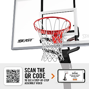 Spalding The Beast® 60" Tempered Glass Portable Basketball Hoop