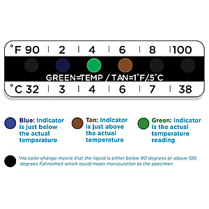 13 Pcs Urine Test Complete Kit Hidden Waist Pouch 2 Translucent Empty Bottle 10 Adhesive Temperature Test Strip for Portable Traveling