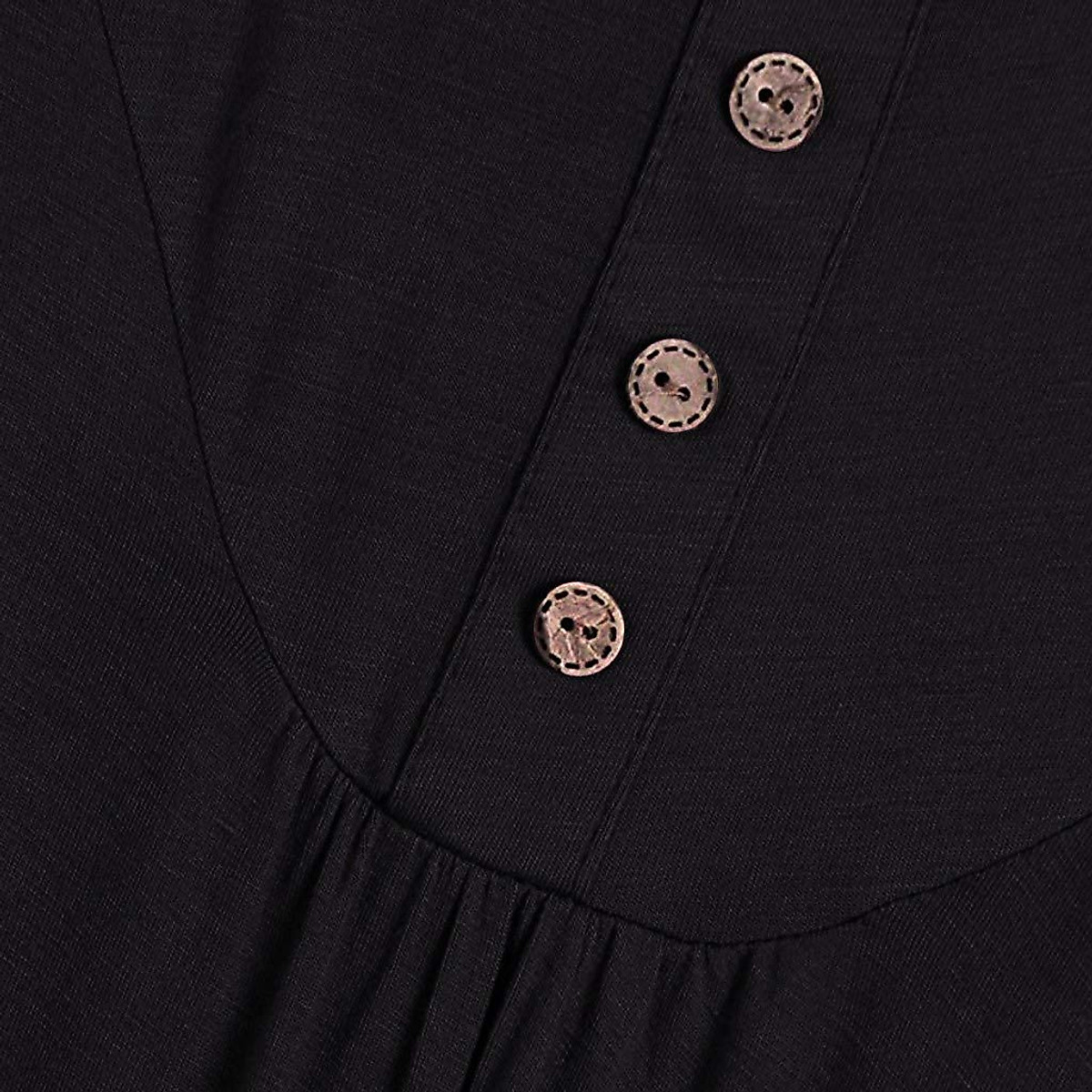 Womens Summer O Neck Tops,Plain Casual Blouse Flowy Loose T Shirt Solid Color Button Tank Tops Cold Shoulder Tunic