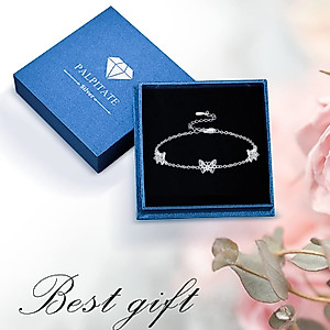 Palpitate Butterfly Bracelet Celtic knot Bracelet Sterling Silver Bracelets for Women Irish Celtic Jewelry Good Luck Jewelry Gifts