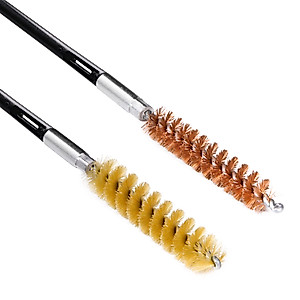 VicBre 2 Set 9mm Handgun Cleaning Kit Bronze Nylon Bore Brush with Nylon Cleaning Rod
