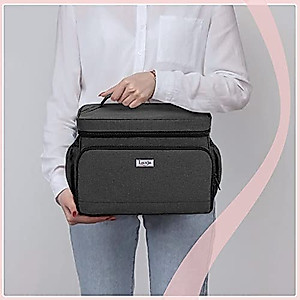 Luxja Breast Pump Bag Compatible with Spectra S1 and S2, Pumping Bag for Breast Pump and Extra Parts (Suitable for Home or Travel Use), Black (Patent Pending)