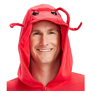 Tipsy Elves' Men's Lobster Costume - Red Sea Crustacean Halloween Jumpsuit Size Large