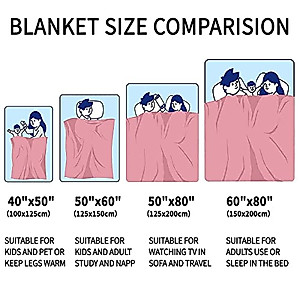 LUSWEET Throw Blanket Warm Fuzzy Plush Blanket Flannel Fleece Bed Blanket Cute Penguins Fun Art Lightweight Blanket Throw for Sofa Bed Couch 40x50 Inch