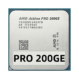 AMD Athlon PRO 200GE CPU Used 2-Core 4-Thread Desktop Processor 3.2 GHz 4M 35W Socket AM4