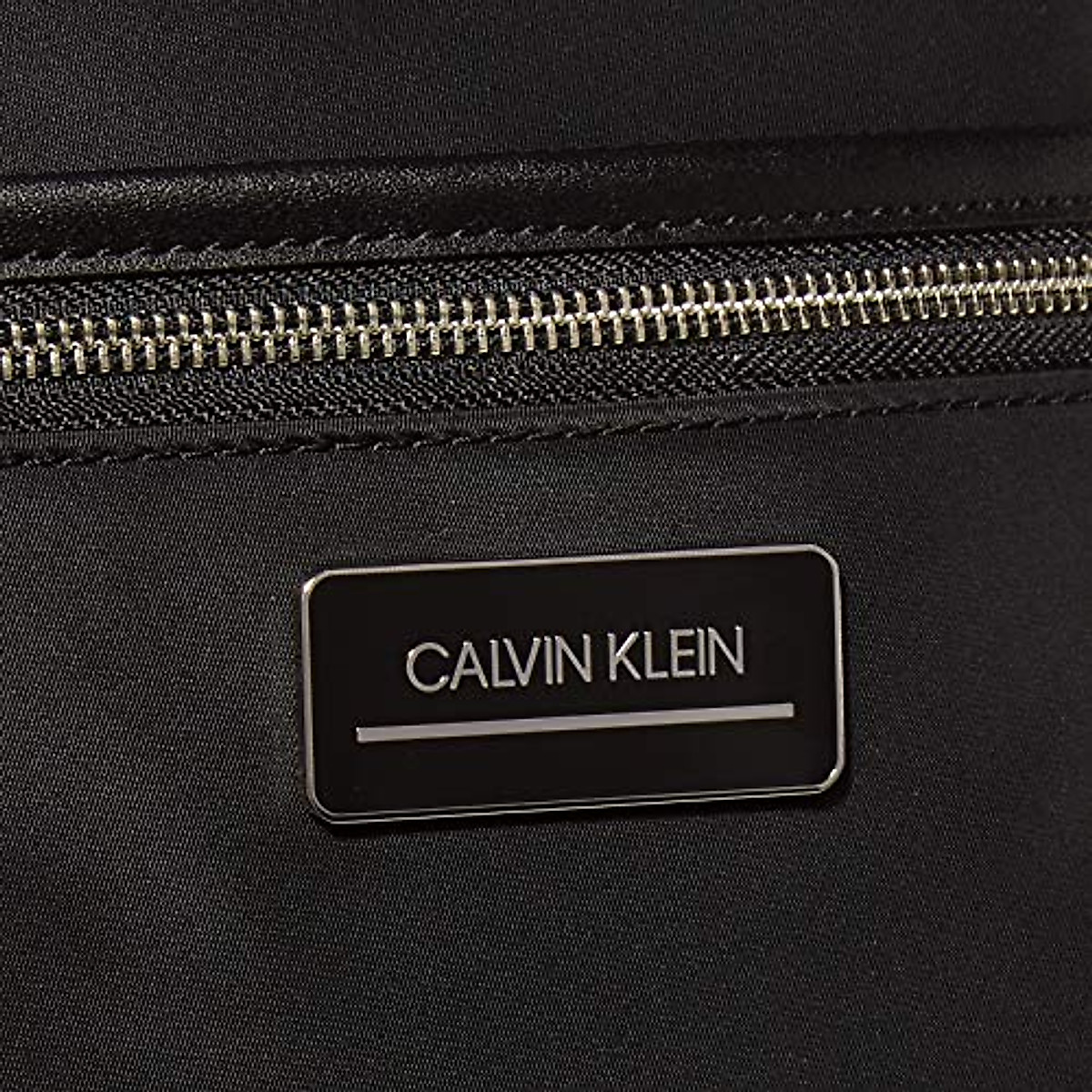Calvin Klein womens Sussex Nylon Backpack, Black/Silver, One Size