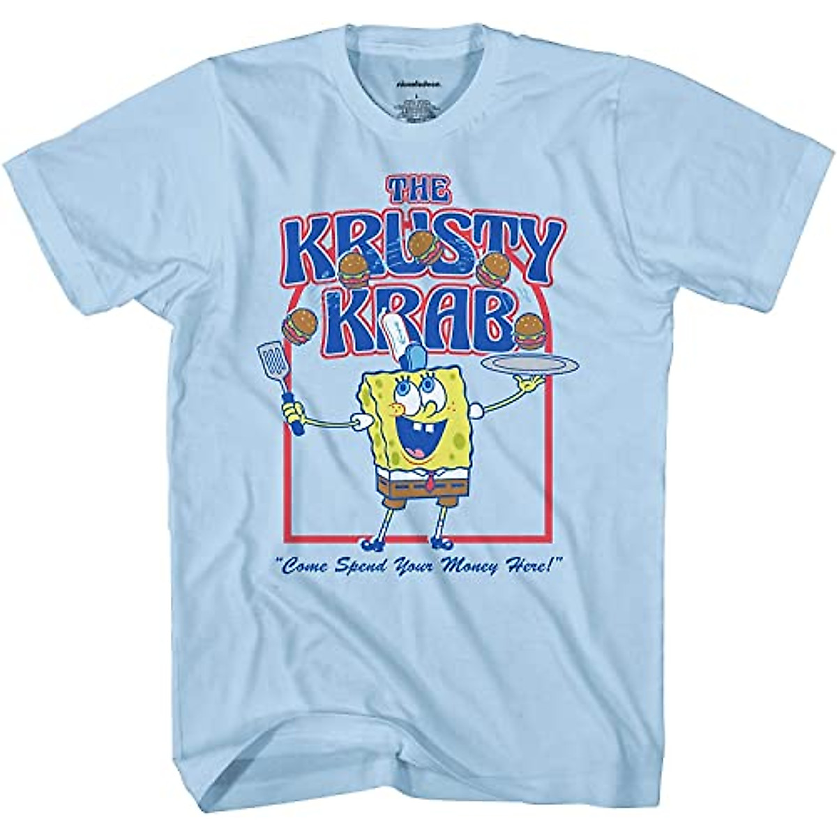 SpongeBob SquarePants Mens' The Krusty Krab Come Spend Your Money T-Shirt, 2X-Large
