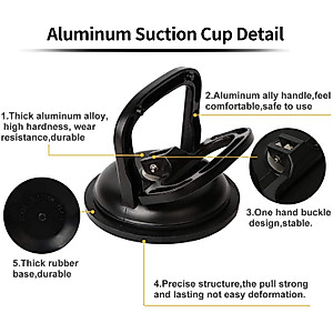 Kaisiking 2 Pack Aluminum Glass Suction Cup Puller Lifter Floor Gap Fixer Floor Tile Suction Cup for Lifting Moving Glass, Tiles, Mirror, Granite, Fix Gap Laminate Floors